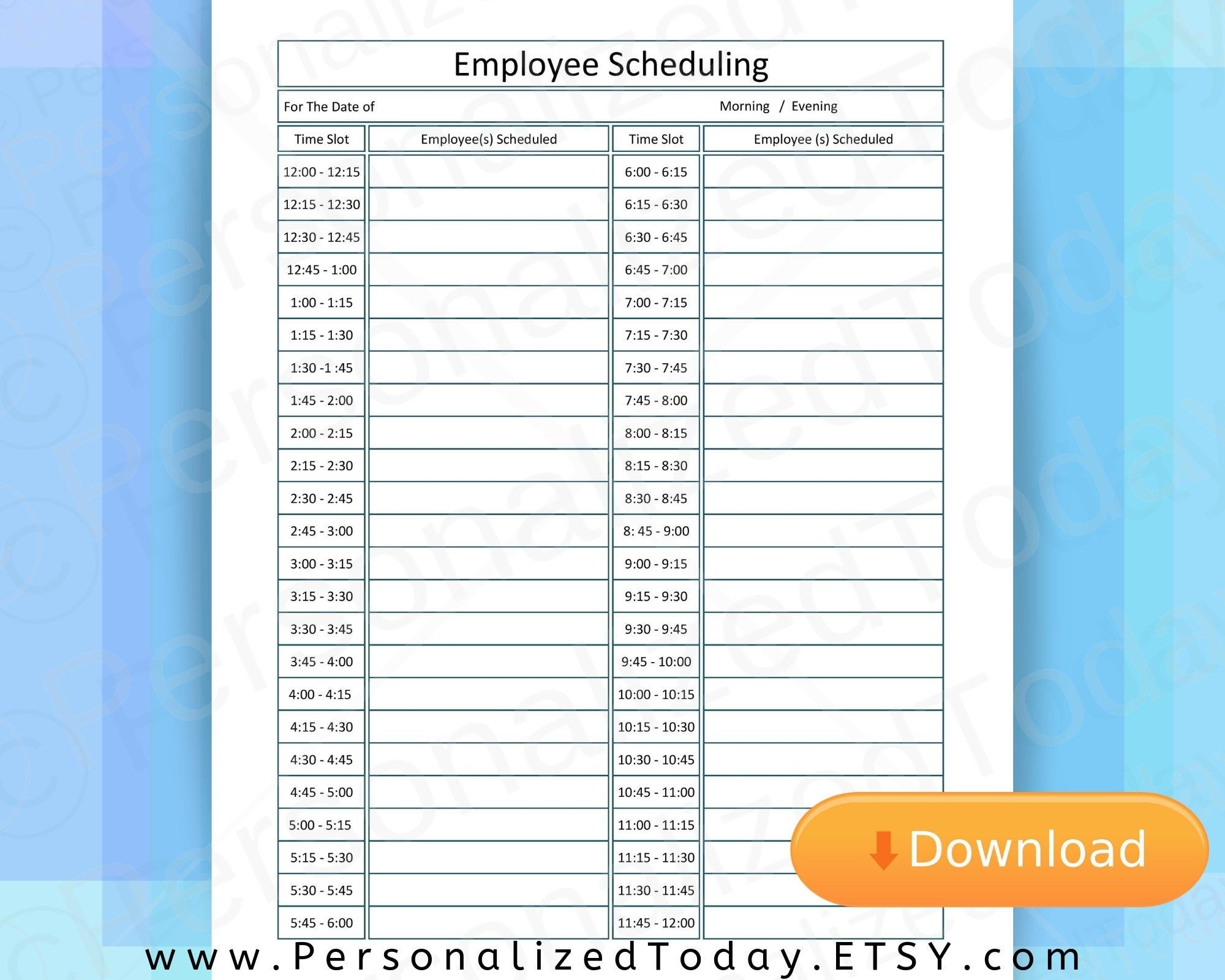 Catch Time Sheet Free 15 Min Increments Best Calendar Example