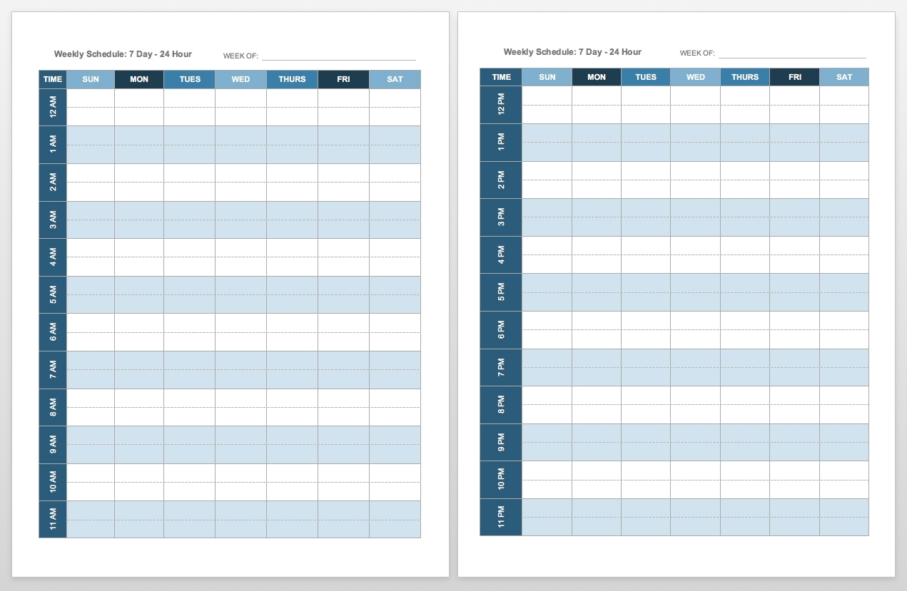 Take Week Calendar Printable Am Pm Best Calendar Example