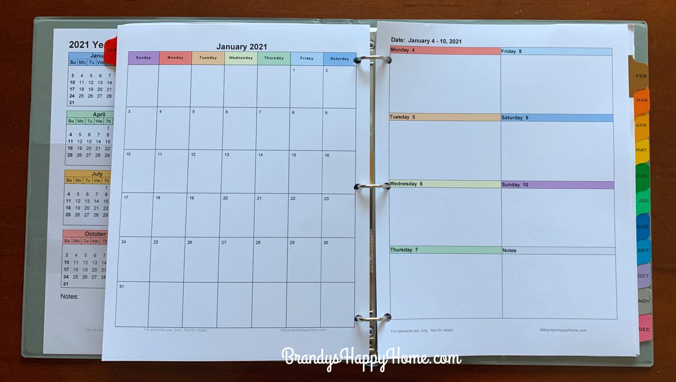 Free 5X8 Weekly Planner Printables Best Calendar Example