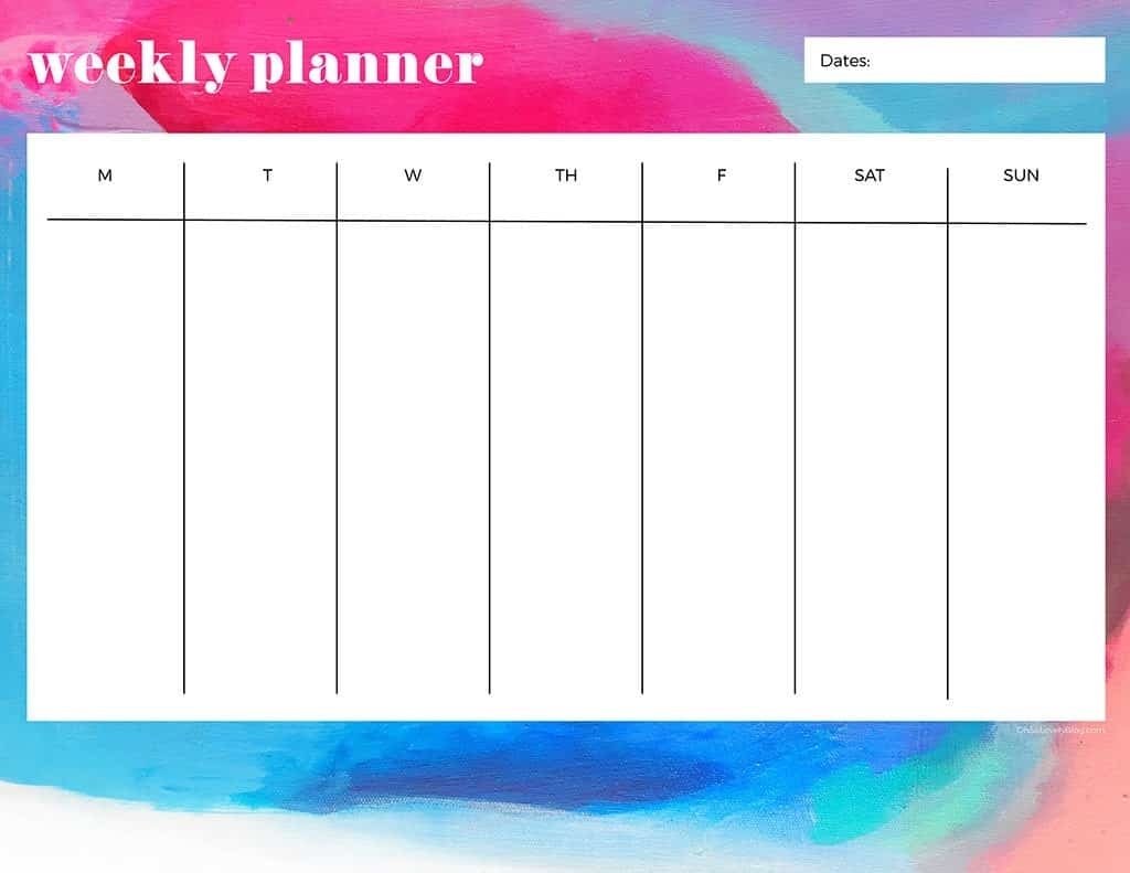 Get Printable Weekly Calendar Best Calendar Example