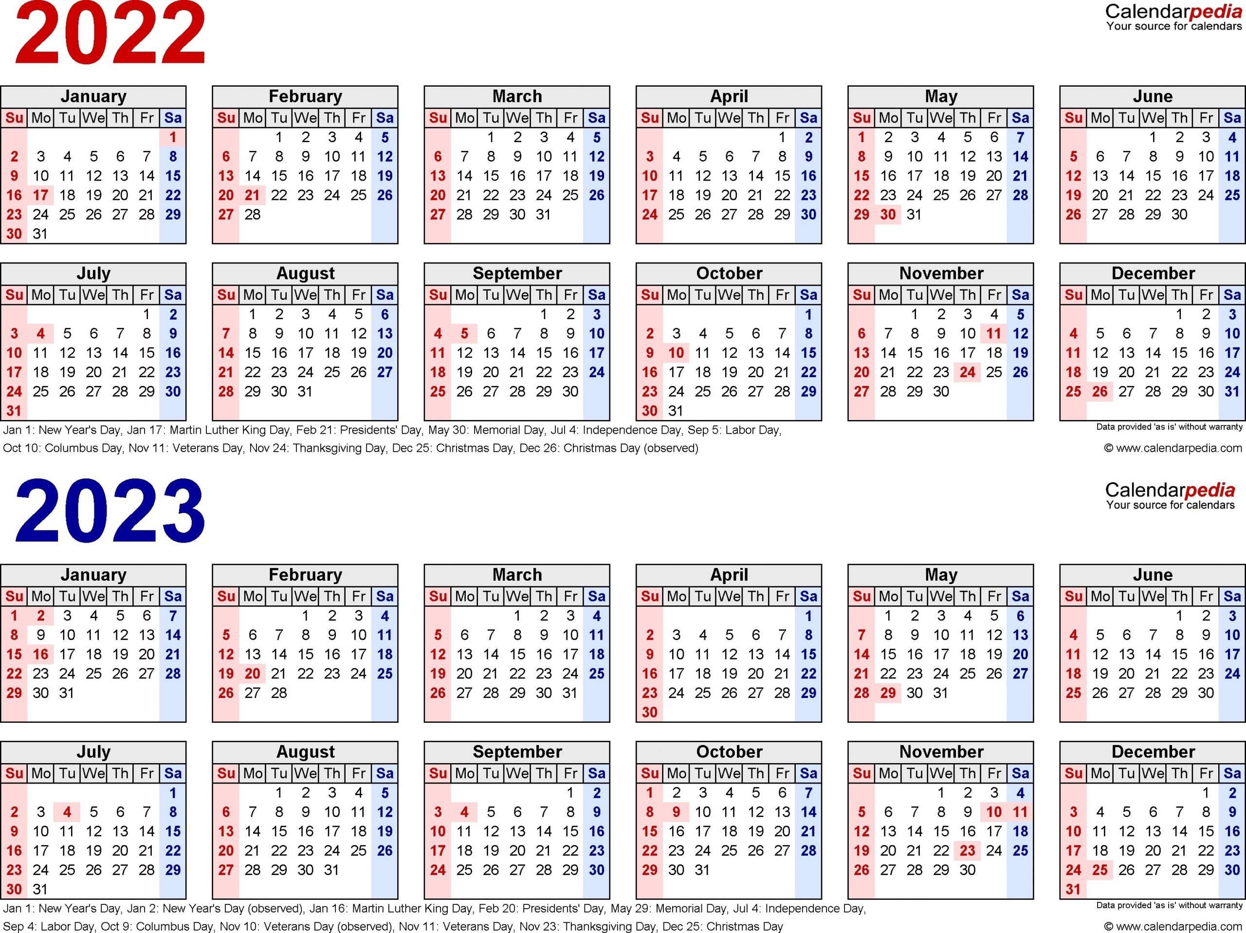 2023 Calendar Calendarpedia Printable Calendar 2023