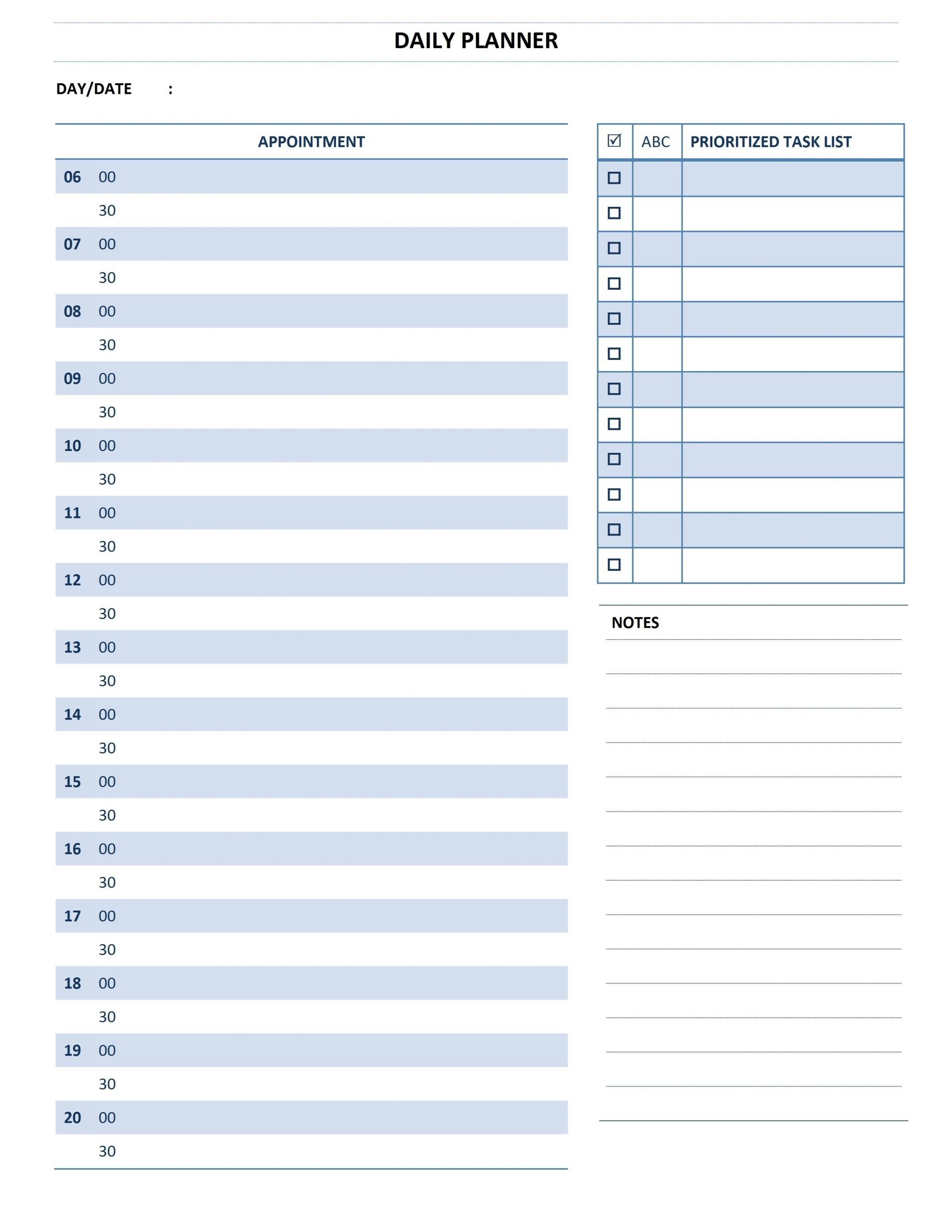 Get Editable Daily Calendar With Time Slots Best Calendar Example