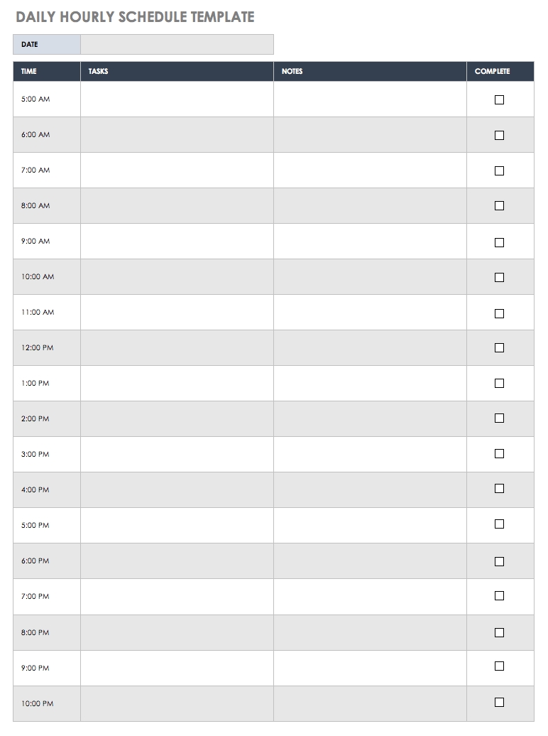 Take Daily Half Hour Schedule Templates Best Calendar Example