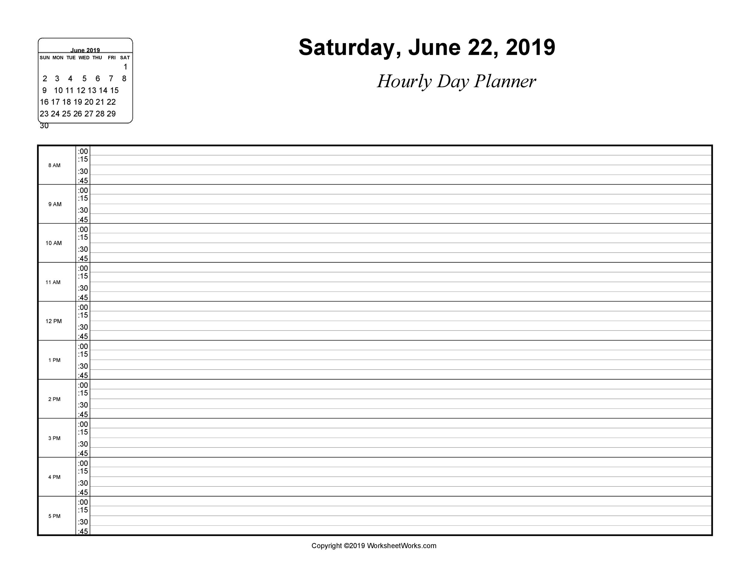 Kids Daily 15 Minute Interval Calendar Best Calendar Example