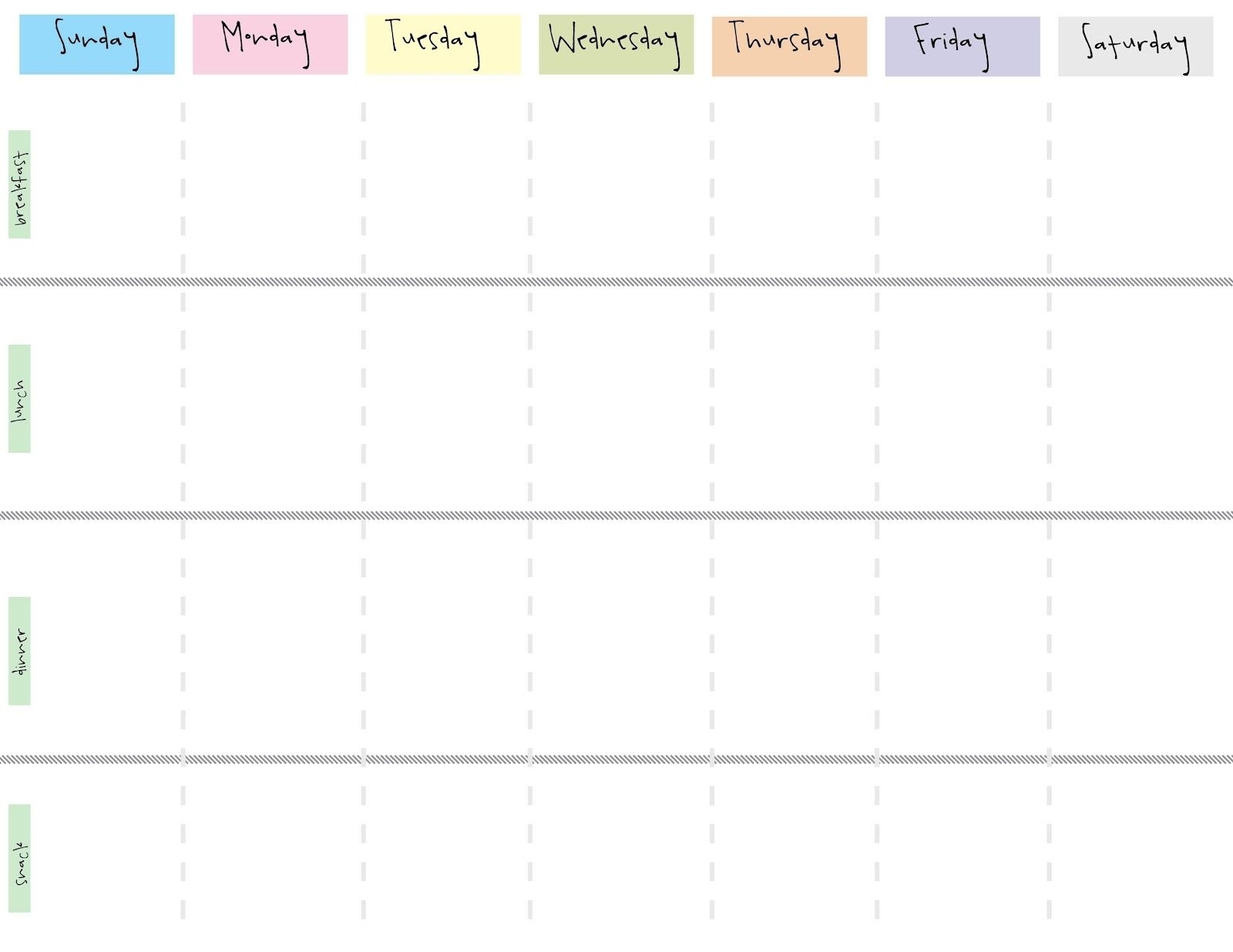 Get Printable Blank Work Week Calendar Best Calendar Example