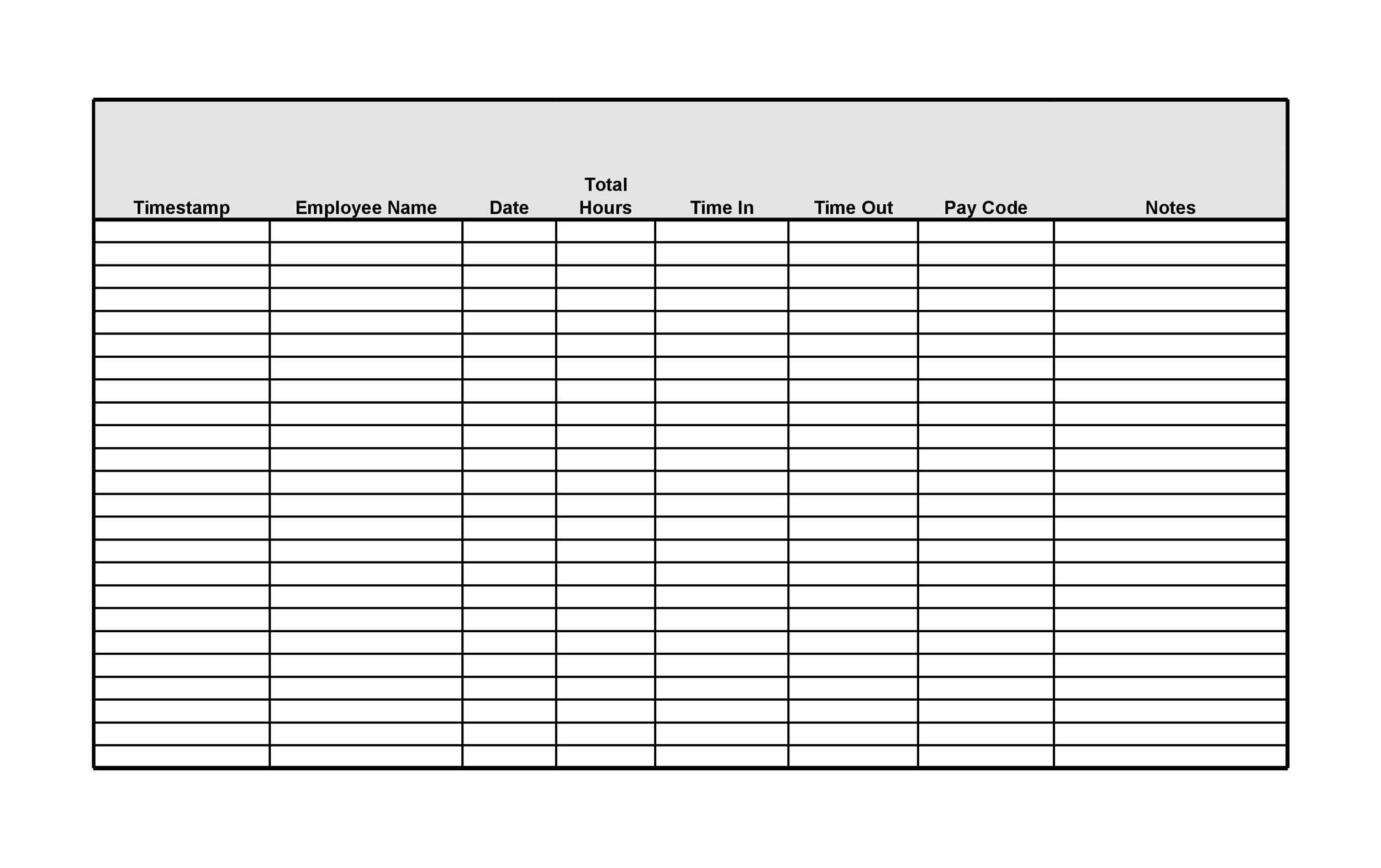 15 Minute Increment Fillable Timesheet Best Calendar Example