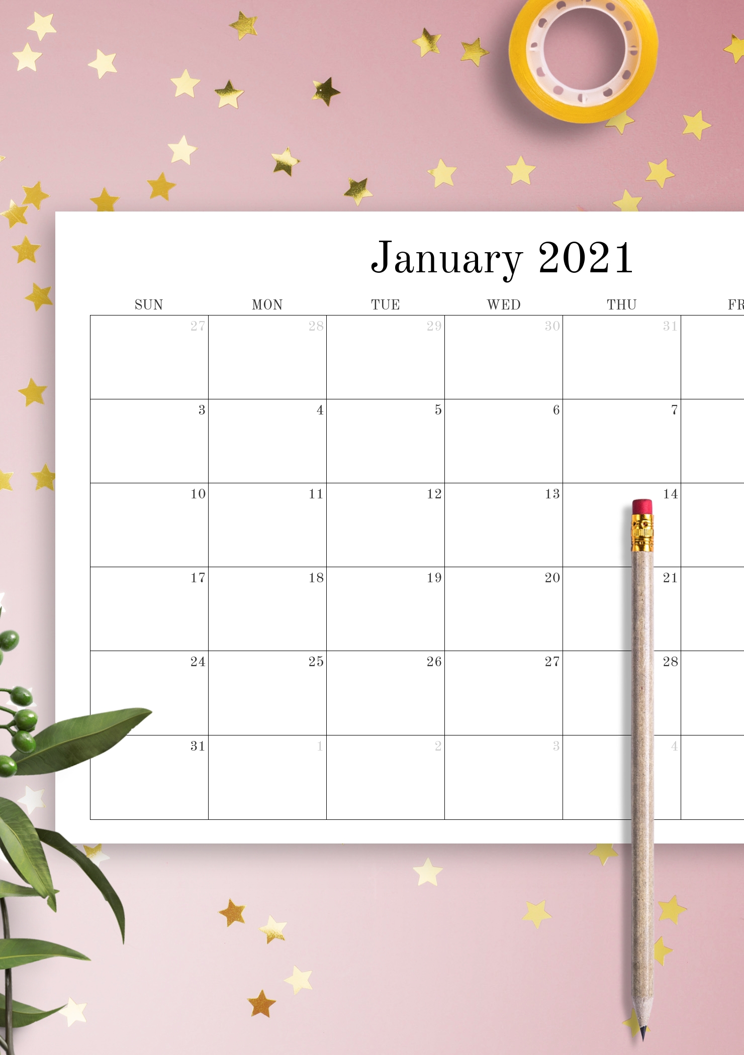 Pick Free Printable Calendar No Download Best Calendar Example